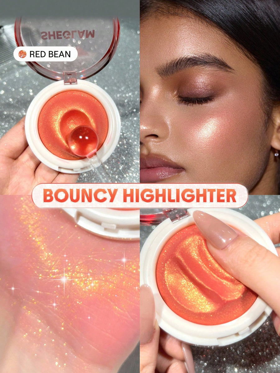 SHEGLAM Glowchi Bouncy Highlighter - Cherry Blossom, Red Bean, Peach ...