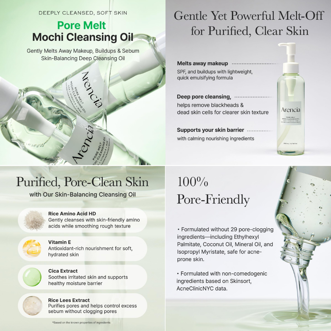 Arencia Pore Melt Mochi Makeup-Removing Cleansing Oil 200ML – Dubuypk